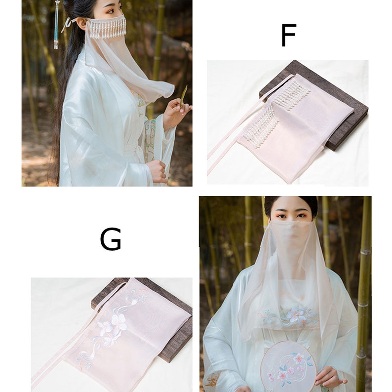 Hanfu Face Veil Princess Jewelry Face Scarf Harem Mask - Etsy