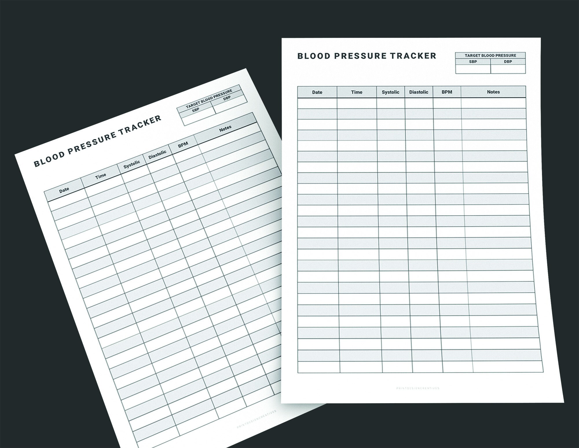 Blood Pressure Log Printable, High Blood Pressure Tracker, Hypertension ...