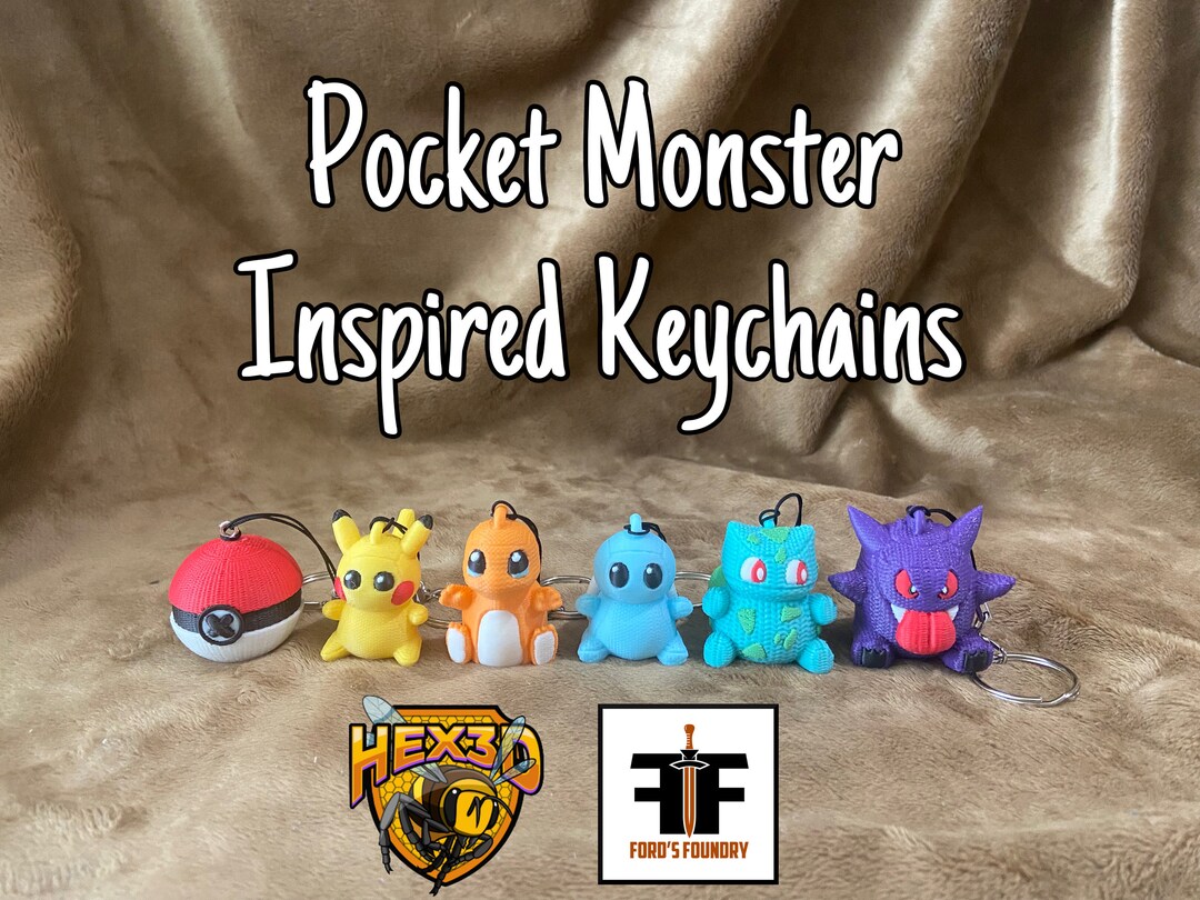 Pocket Monster Inspired Keychains - Party Favor - Bulk Available ...