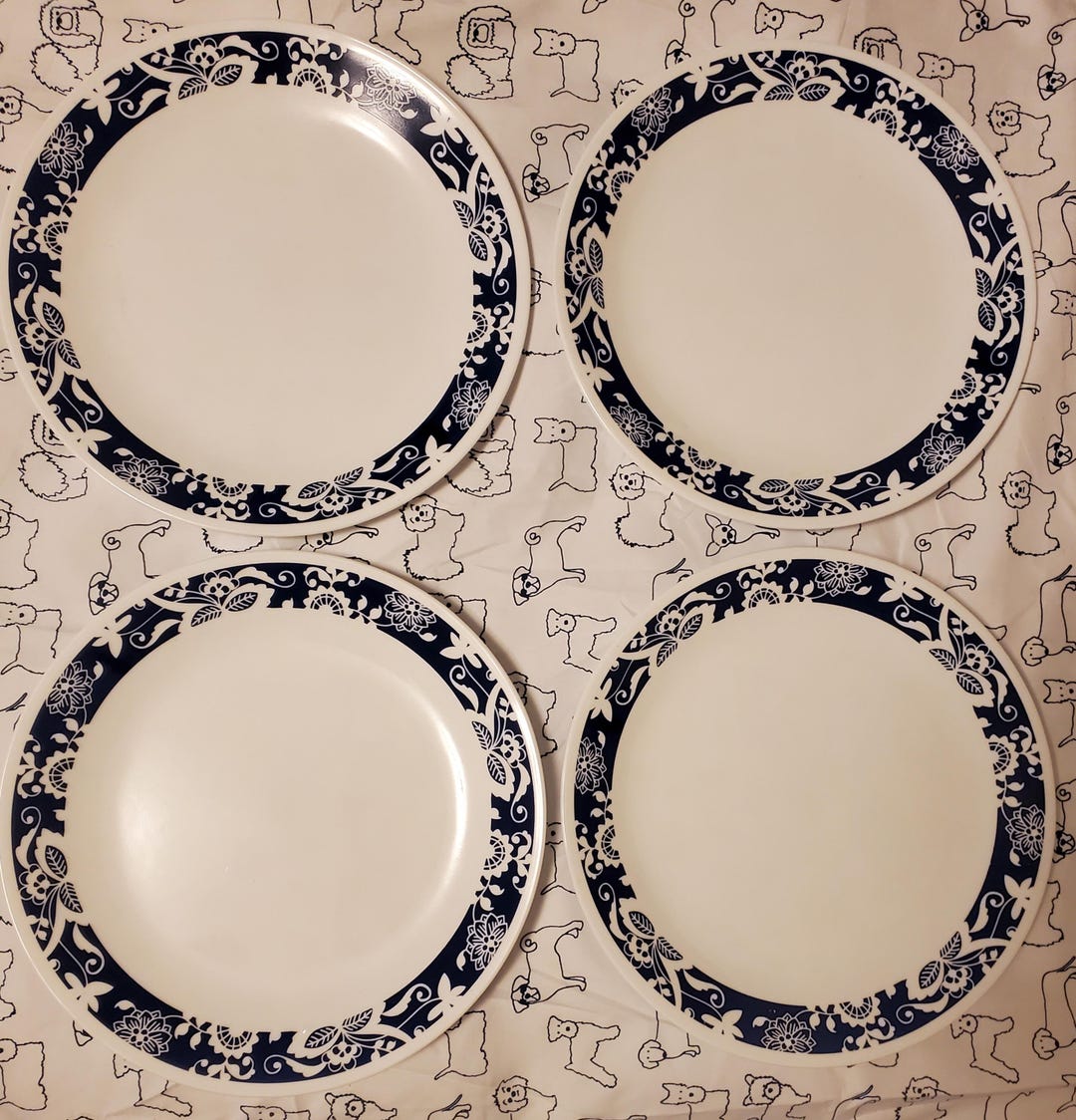 Set of 4 Vintage Corelle True Blue Dinner Plates - Etsy