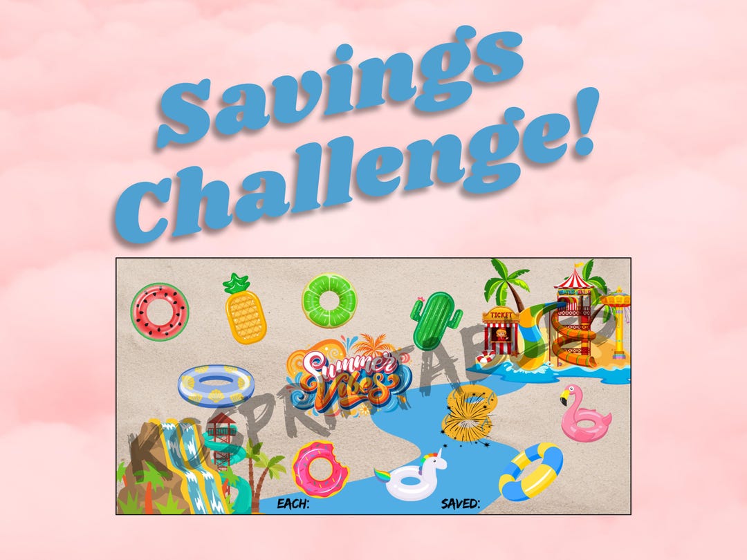Summer Savings Challenge – Printable PDF | Roll & Save or Custom ...