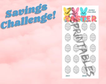 Easter Savings Challenge, Printable, Digital Download, Printable Easter ...