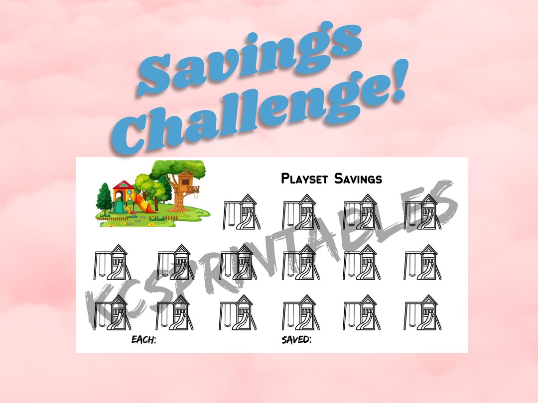 Playset Savings Challenge – Printable PDF | Roll & Save or Write-in ...