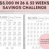 100 Envelope Challenge Printable, 5050 Money Savings Printable ...