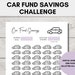 Car Fund Savings Printable, Car Fund Tracker, Money Saving Challenge ...