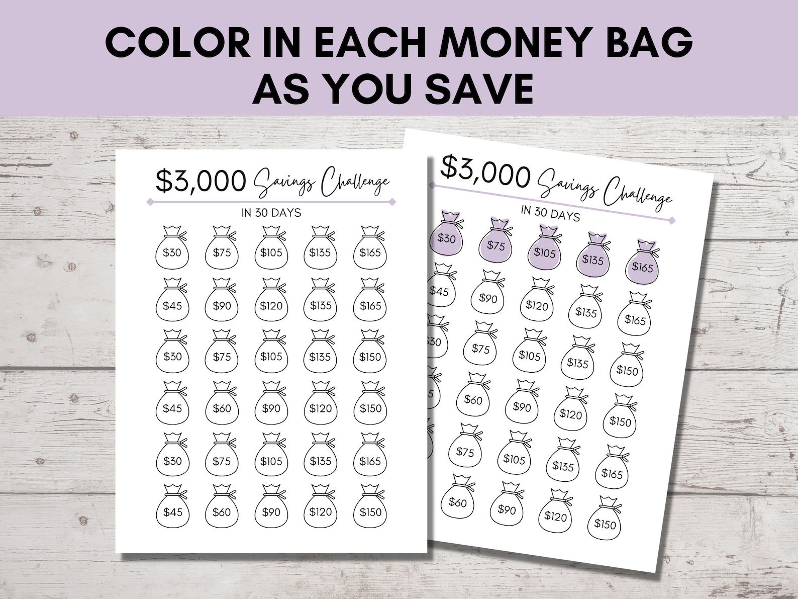 3,000 Money Saving Challenge, Save 3000 in 30 Days, 3000 Savings ...