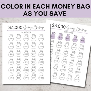 3,000 Money Saving Challenge, Save 3000 in 30 Days, 3000 Savings ...