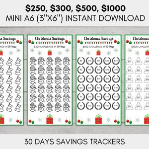 Christmas Savings Challenge, Christmas Savings Challenge A6, Savings ...