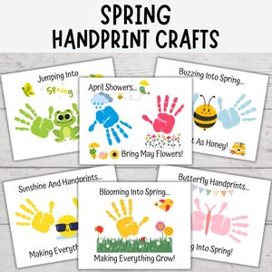Spring Handprint Crafts, Spring Handprint Keepsake Art Activities ...