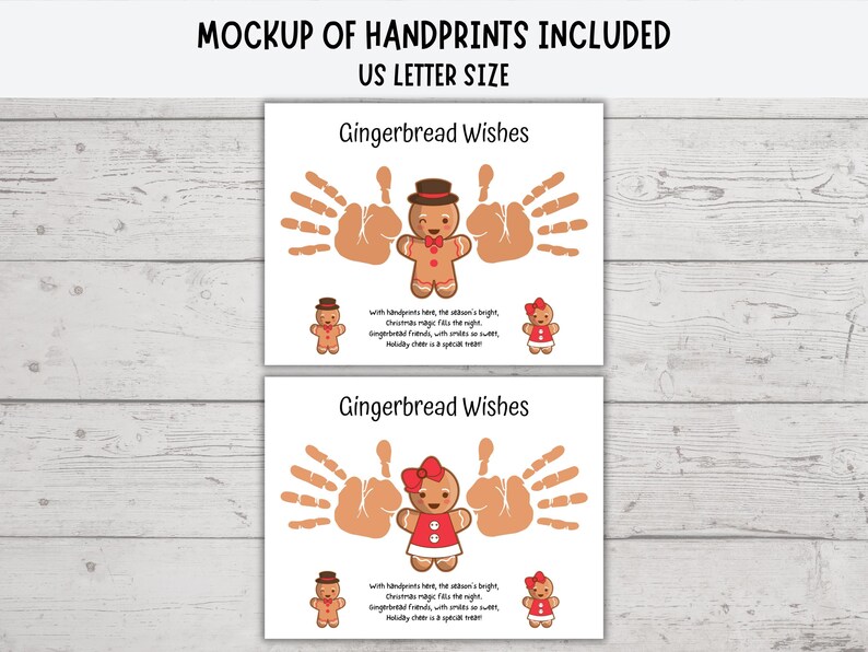 Gingerbread Handprint Craft, Christmas Handprint Craft for Kids ...