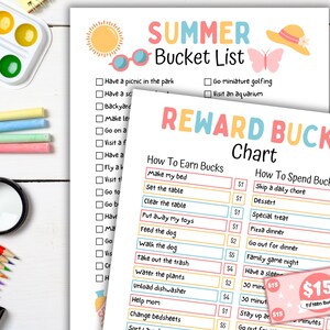 Summer Planner Bundle for Kids, Printable Editable Canva Templates ...
