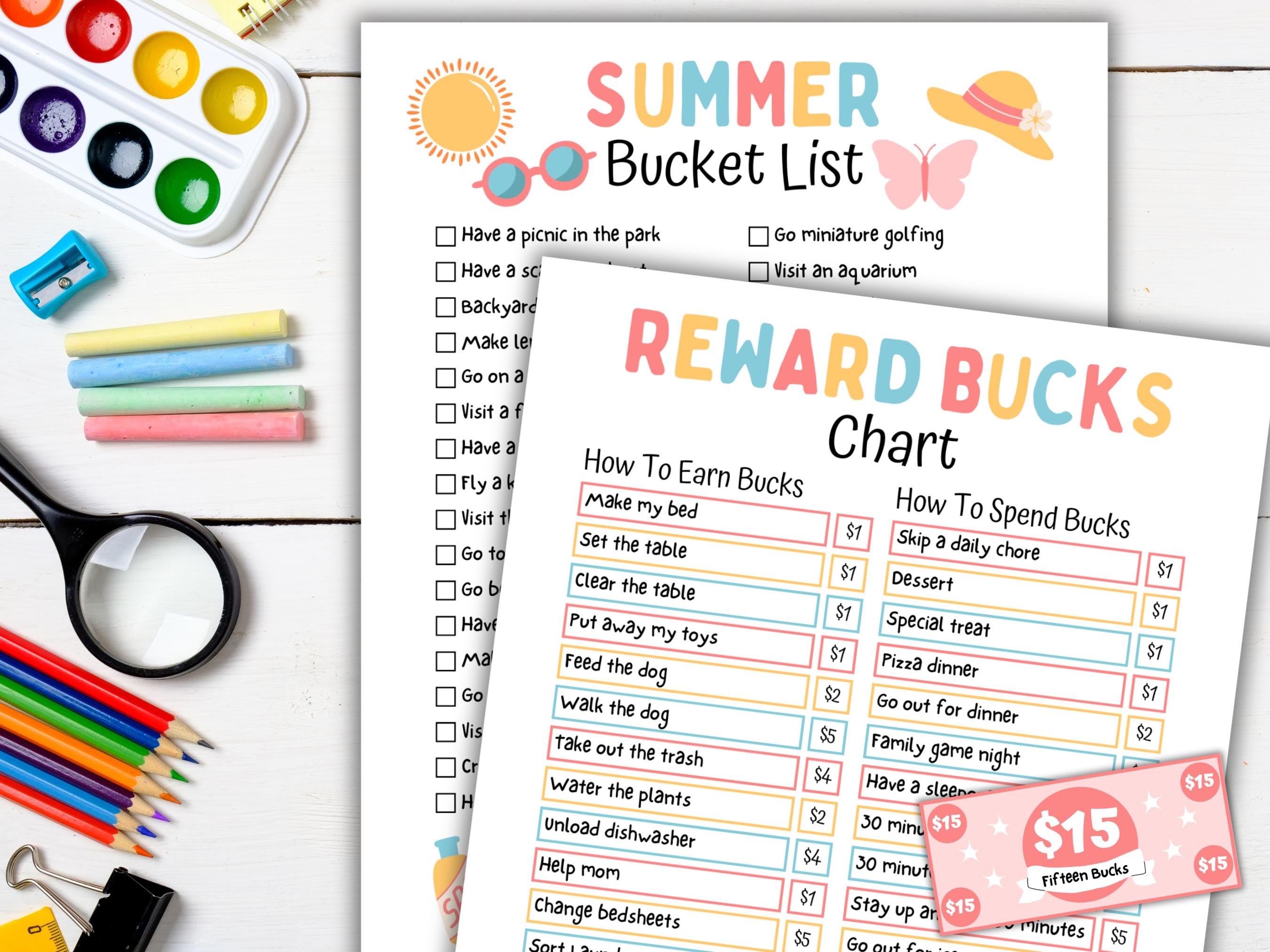 Summer Planner Bundle for Kids, Printable Editable Canva Templates ...