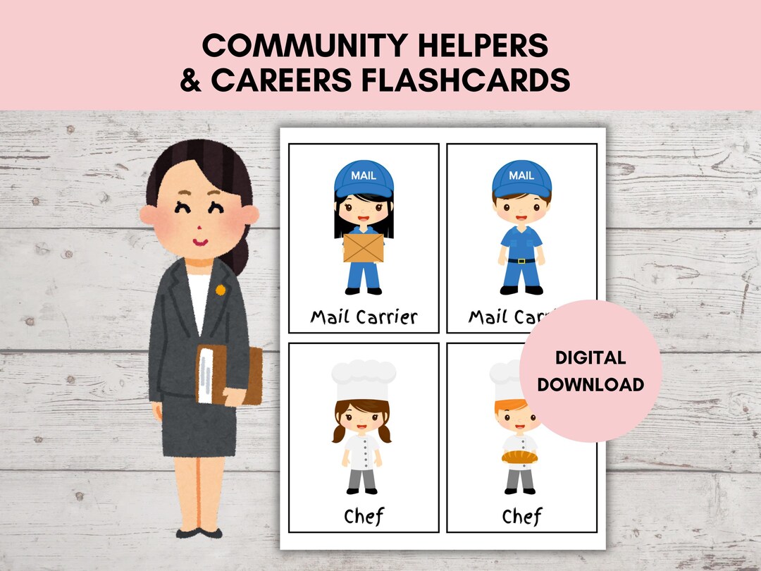 Community Helpers Flashcards, Professions Flashcards, Community Helpers ...