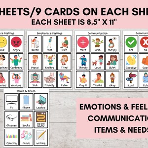 Nonverbal Communication Cards Visual Board Flash Cards - Etsy