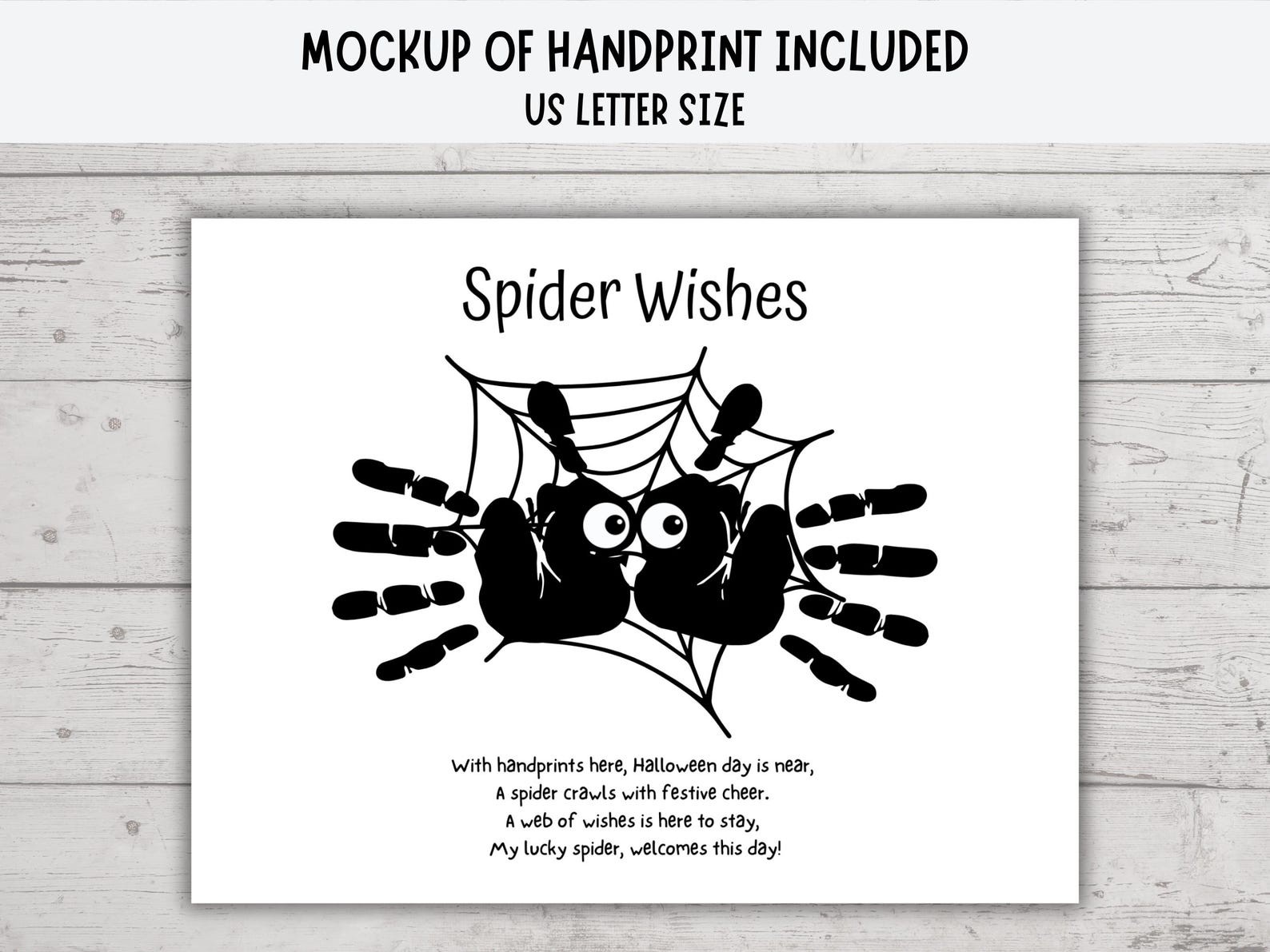 Halloween Spider Handprint Art, Handprint, Happy Halloween Handprint ...