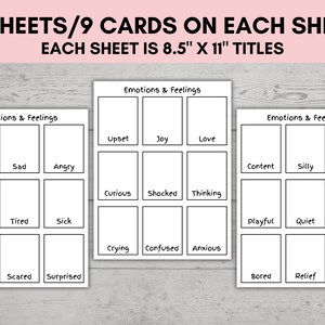 Emotions Flashcards, Emoji Feelings Chart, Flashcard Printable ...