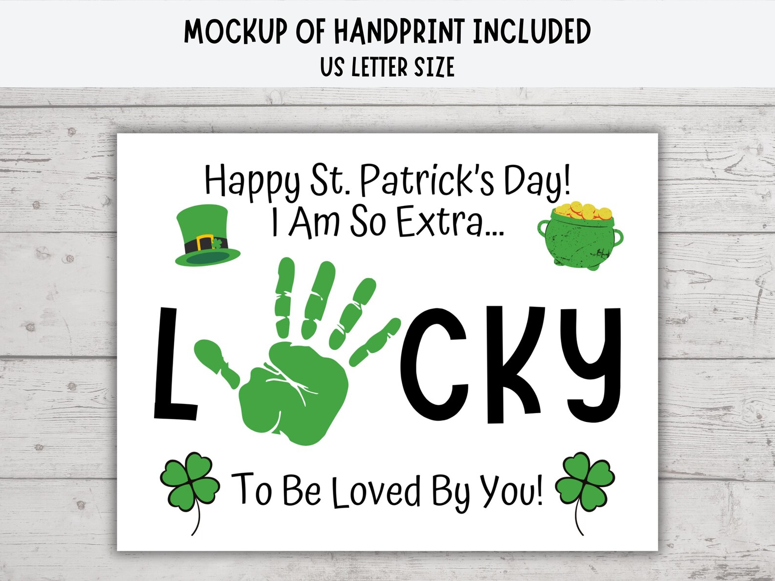 St. Patrick's Day Handprint Craft, Lucky St. Patrick's Day Handprint ...