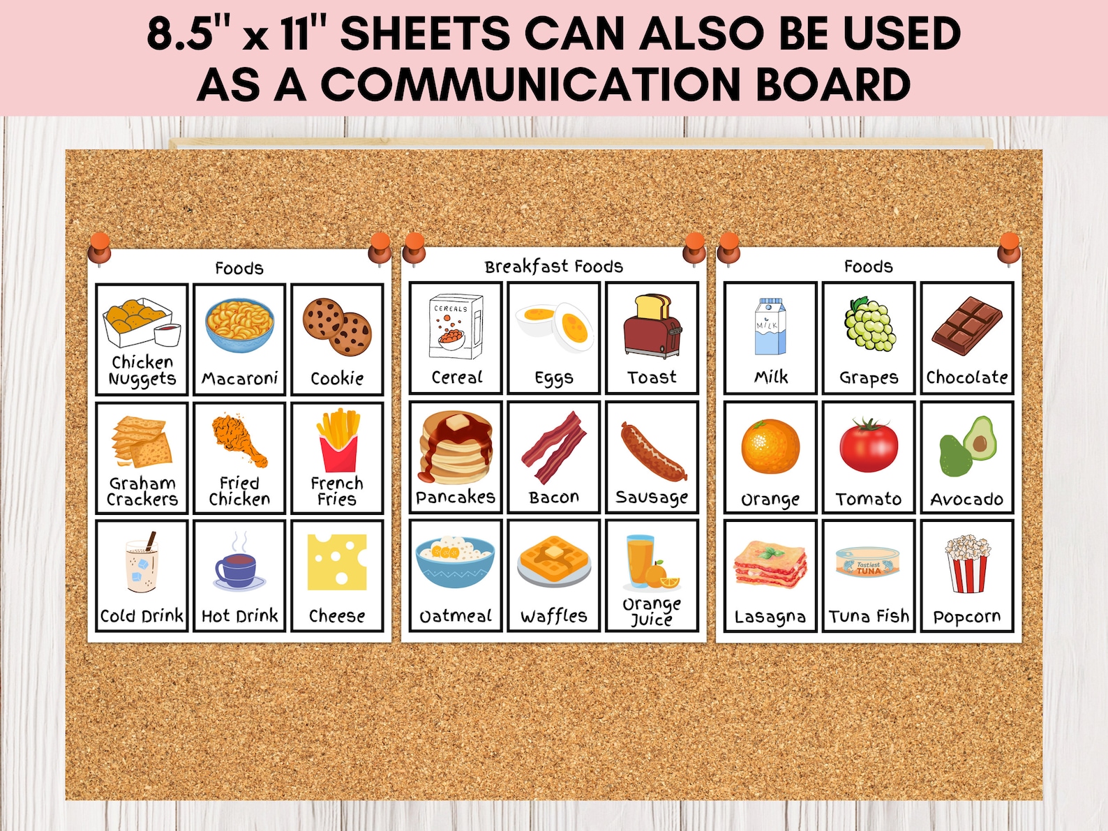 Nonverbal Communication Cards, Visual Board, Flash Cards Special Needs ...