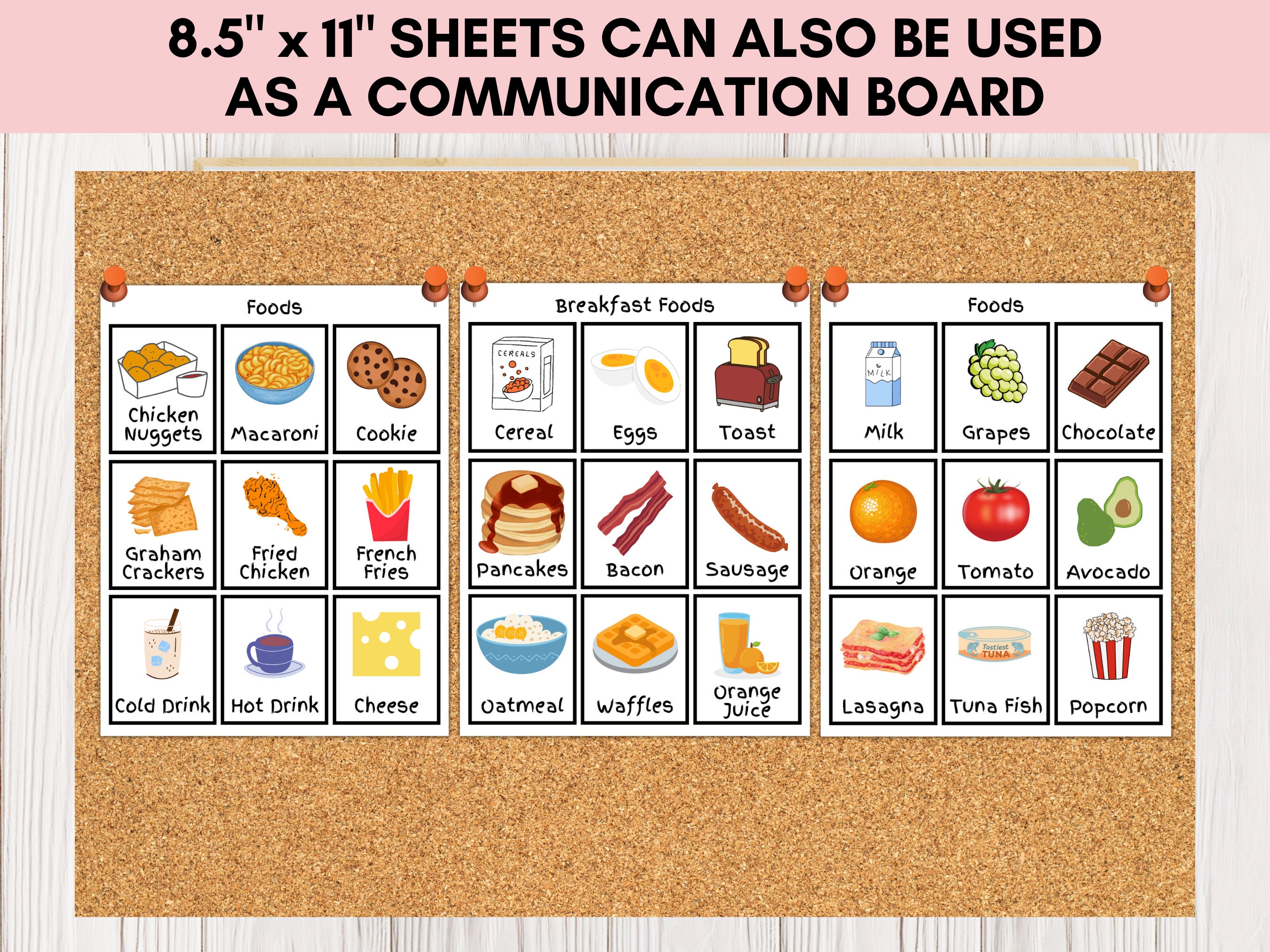 Nonverbal Communication Cards, Visual Board, Flash Cards Special Needs ...