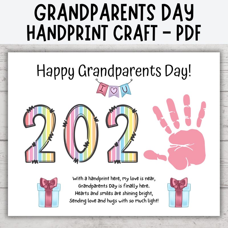 Hand Print for Grandparents Day - Etsy