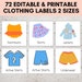 Kids Dresser Labels, EDITABLE & PRITNTABLE Closet Storage Labels ...