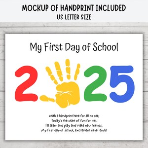 First Day of School Handprint Craft, 2025, Back to School Handprint Art ...