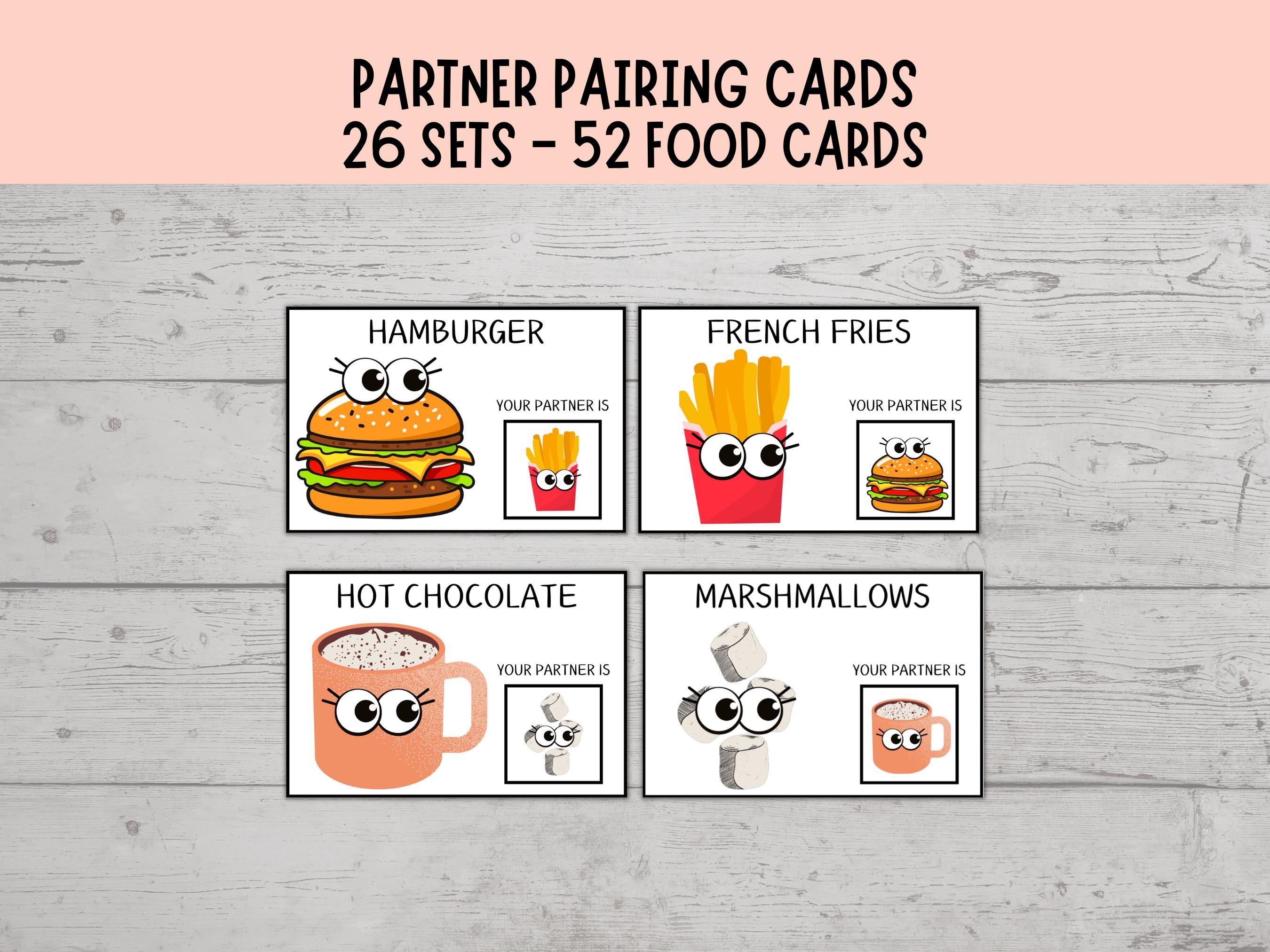 Partner Pairing Cards, Classroom Management, Pairing Cards, Peanut ...