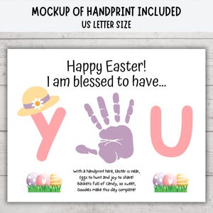 Easter Handprint Craft, Spring Easter Handprint Template, Easter ...