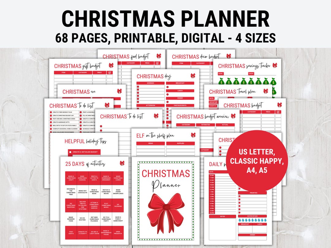 Christmas Planner Printable, Printable Christmas Planner, Xmas Planner ...