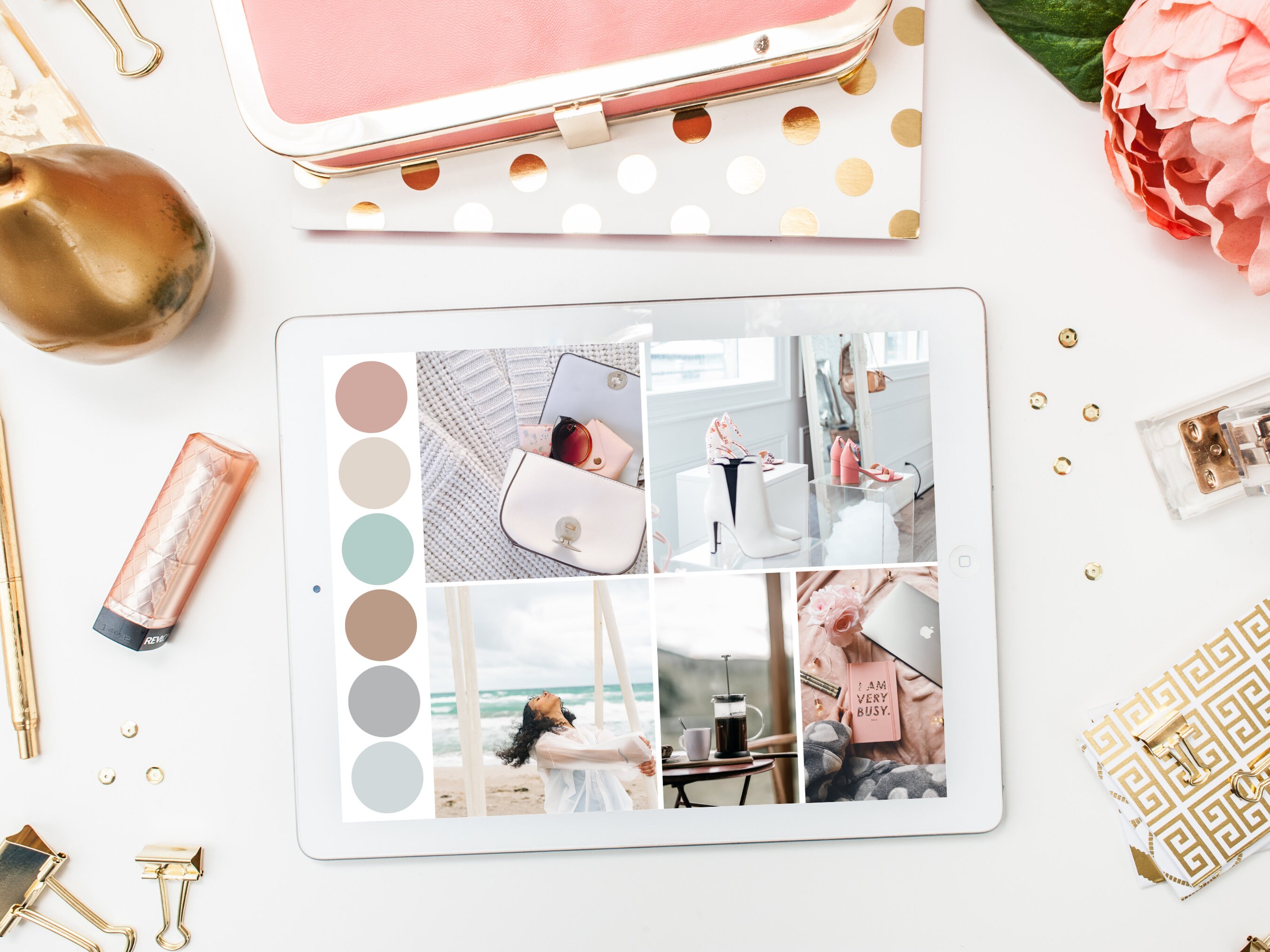 Mood Board Template, Editable Mood Board Canva, Inspiration Board, DIY ...