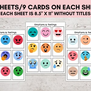 Emotions Flashcards, Emoji Feelings Chart, Flashcard Printable ...