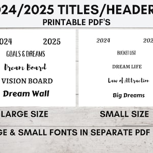 Vision Board Words 2024/2025, Vision Board Printables, 100 + Vision ...