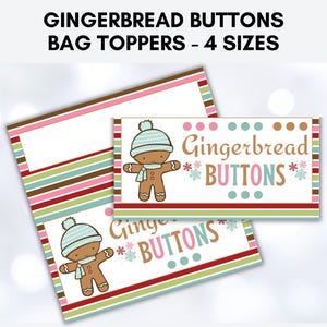 Gingerbread Buttons Bag Topper - Etsy