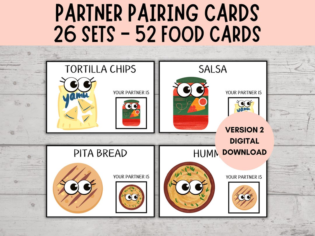 Partner Pairing Cards, Classroom Management, Grouping Partners Pairing ...