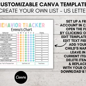 Behavior Tracker for Kids, Kids Reward Reward Chart Printable, Good ...