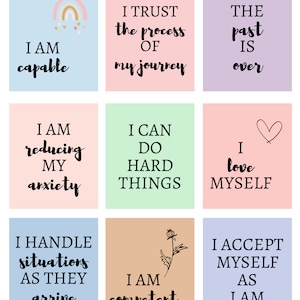 Anxiety Coping Cards, Affirmation Cards Printable, Anxiety Cards ...