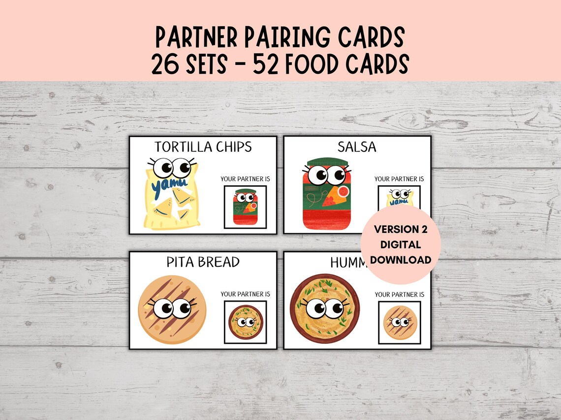 Partner Pairing Cards, Classroom Management, Grouping Partners Pairing ...