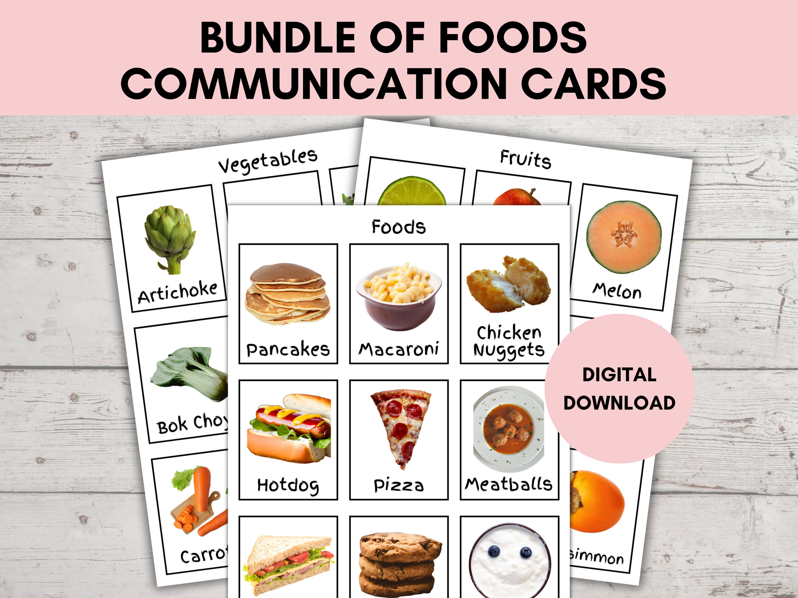 Nonverbal Communication Cards, Visual Board, Flash Cards Special Needs ...