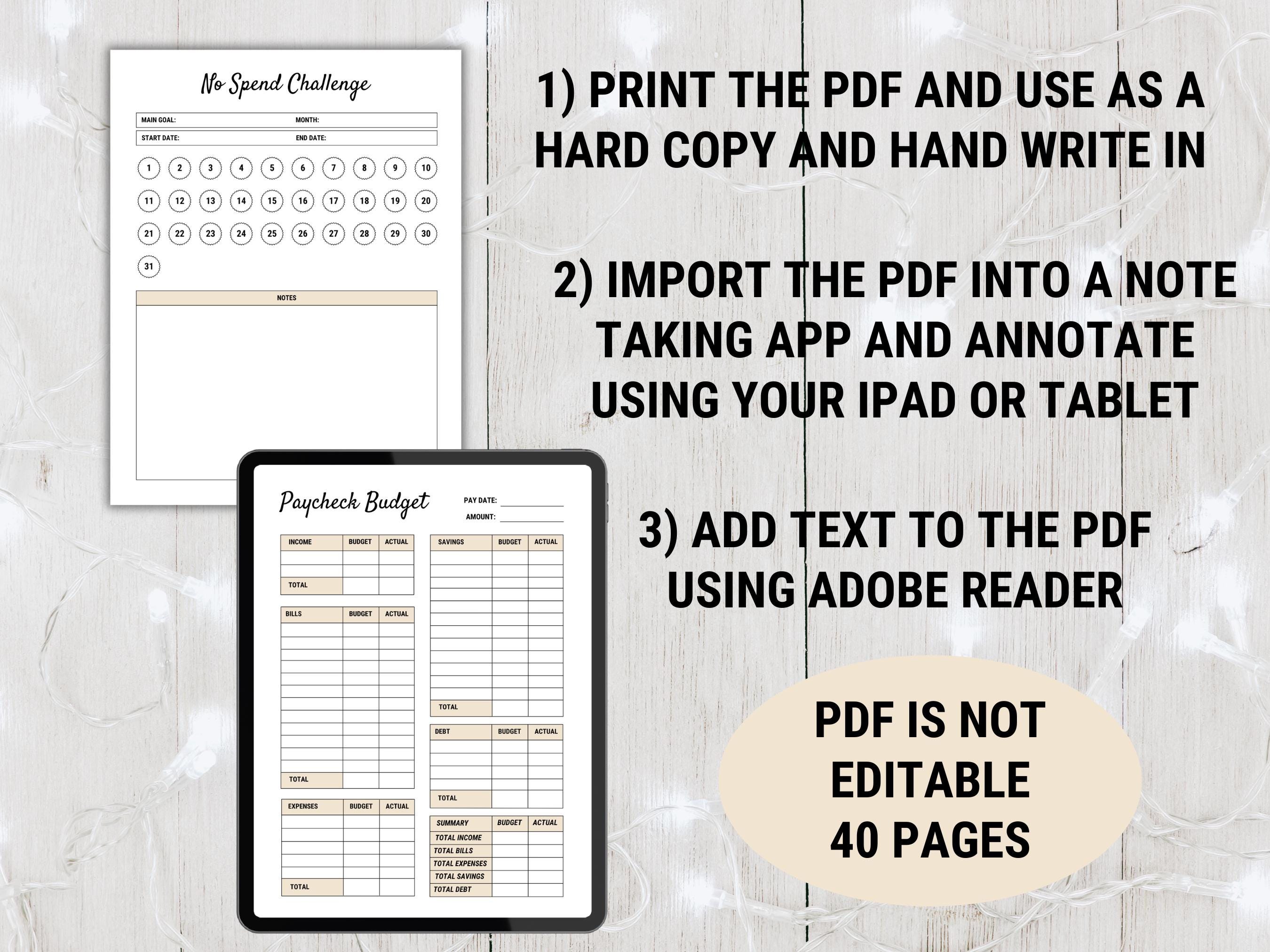 Budget Planner Printable, Finance Planner Templates, Savings Tracker ...