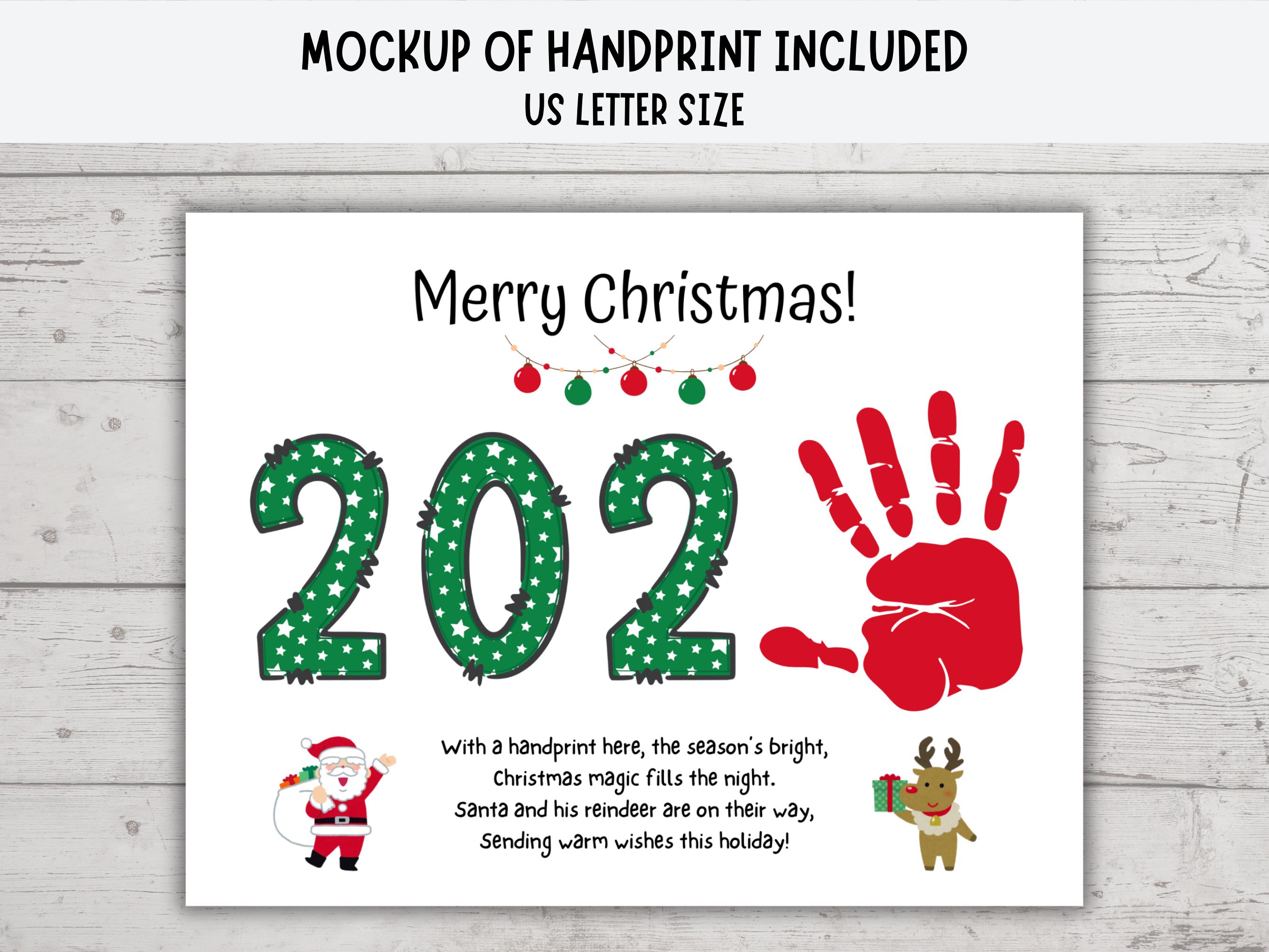 Christmas Handprint Art 2025, Holiday Keepsake Craft for Kids, Winter ...