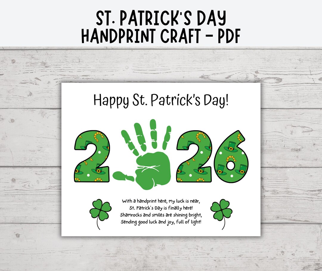St. Patrick's Day Handprint Craft 2026, St. Patrick's Day Handprint ...