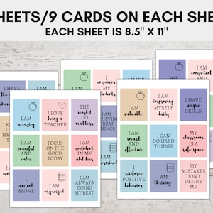 Teacher Affirmation Cards, Positive Words of Encouragement for Teachers ...