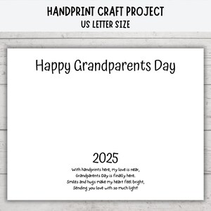 Grandparents Day Handprint Craft, 2025, Happy Grandparents Day ...
