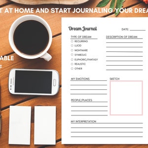 Dream Journal, Dream Tracker, Sleep Tracker Printable PDF, Sleep ...