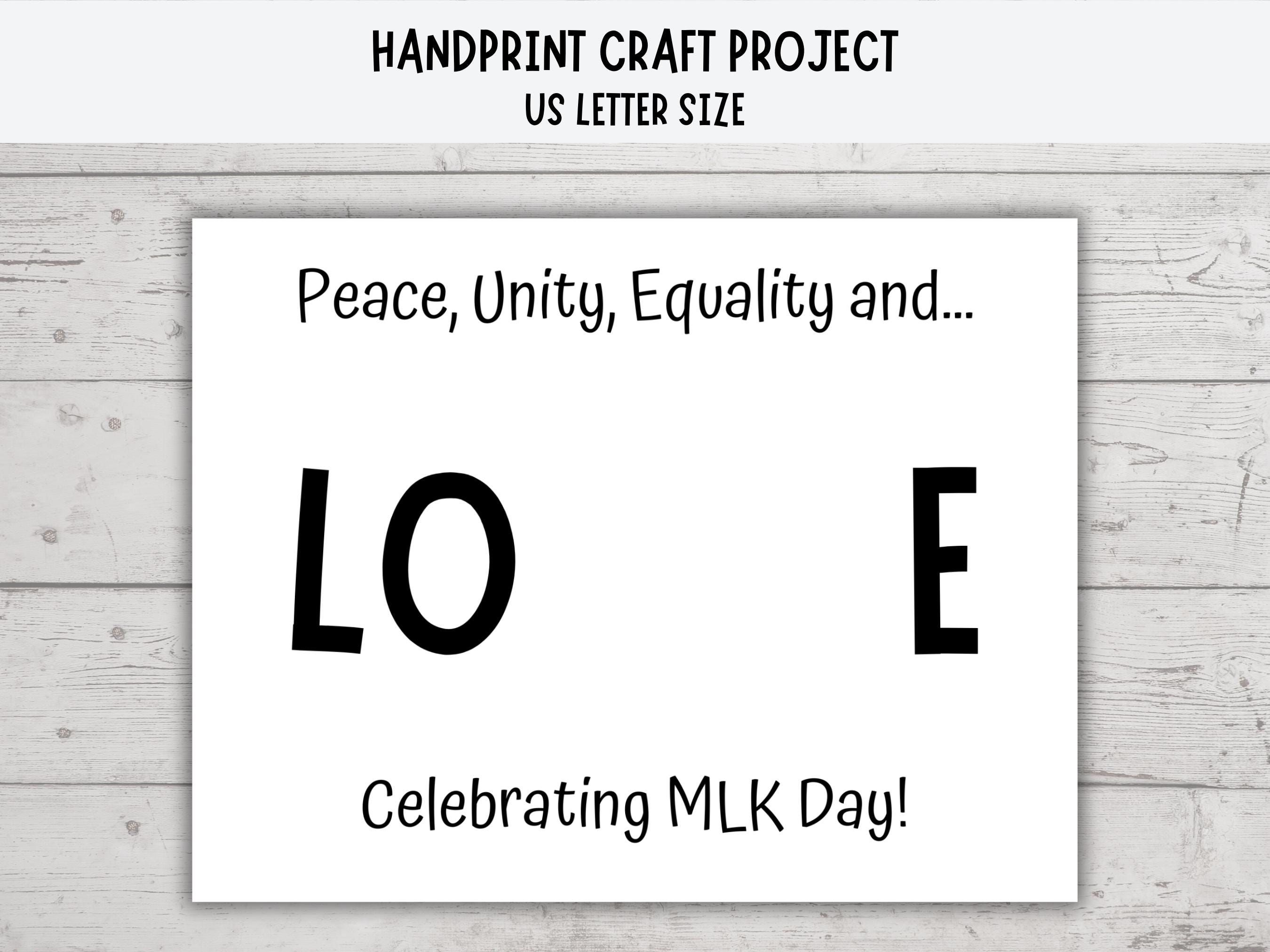 MLK Day Handprint Craft, Black History Month Kids Craft Handprint Art ...