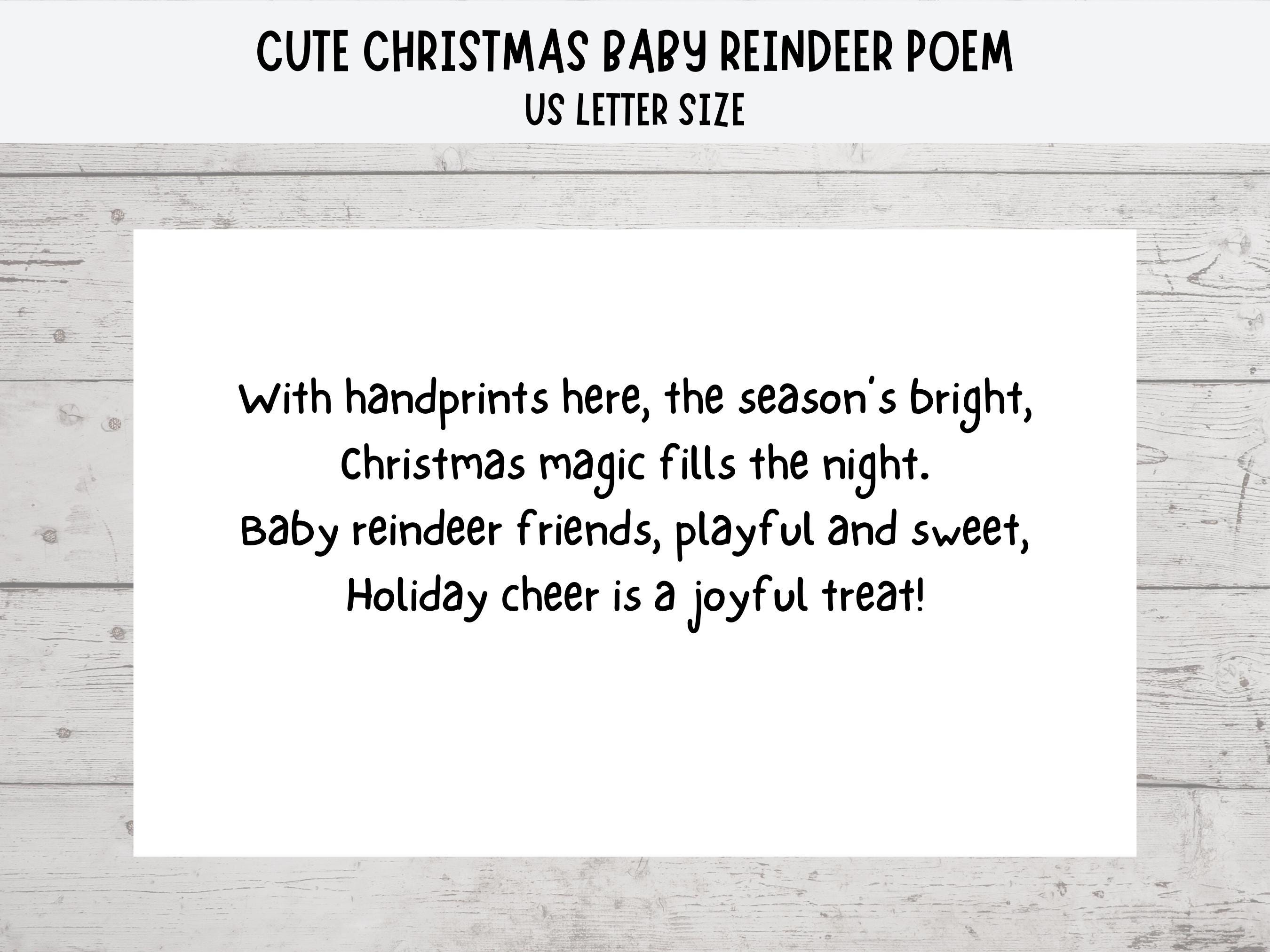 Christmas Baby Reindeer Handprint Craft, Merry Christmas Handprint ...