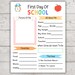 First Day of School Interview, Back to School Printable, Back to School ...