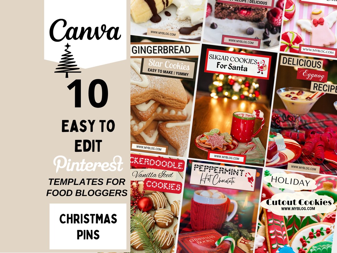Pinterest Templates Food, Food Blogger Pinterest Templates, Food Pins ...