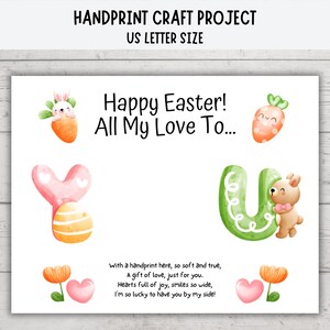 Easter Handprint Craft, Spring Easter Handprint Template, Easter ...