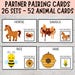 Partner Pairing Cards, Animals Pairing Cards, Classroom Partner Cards ...